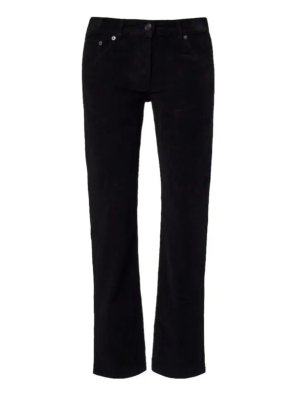 THE ROW Fima Cropped Straight Jeans - Black