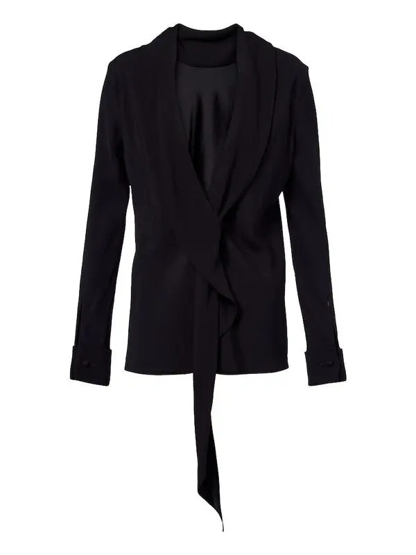 THE ROW Evo Draped Top - Black