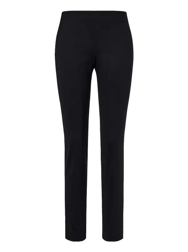 THE ROW Flamenca Wool Straight Leg Pants - Black