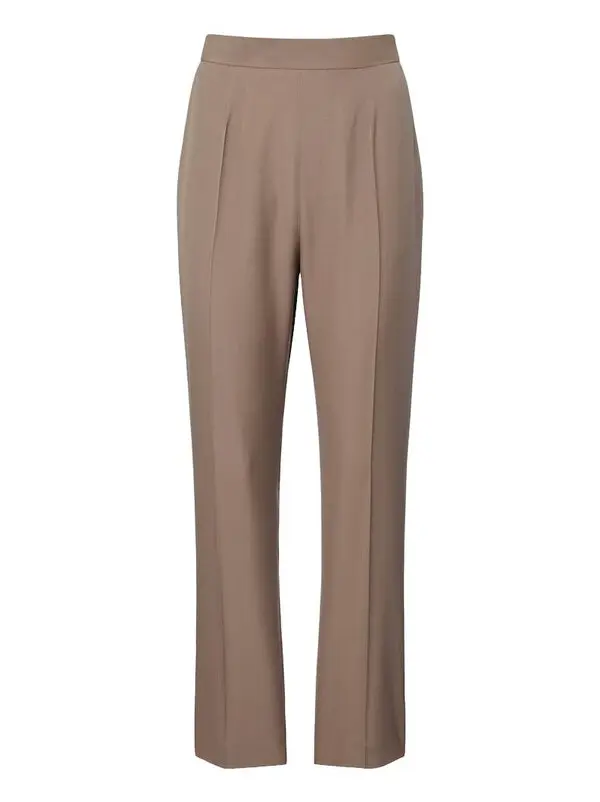 THE ROW Eanza Wool Straight Pants - Grey