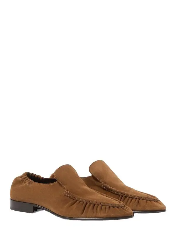 THE ROW Soft Two Suede Loafers - Brown