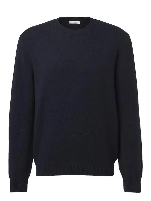 THE ROW Cyrus Cashmere And Alpaca Crewneck Sweater - Blue