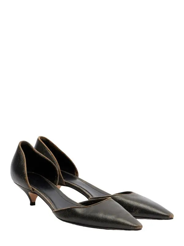 THE ROW Liisa D'orsay Leather Pumps - Brown