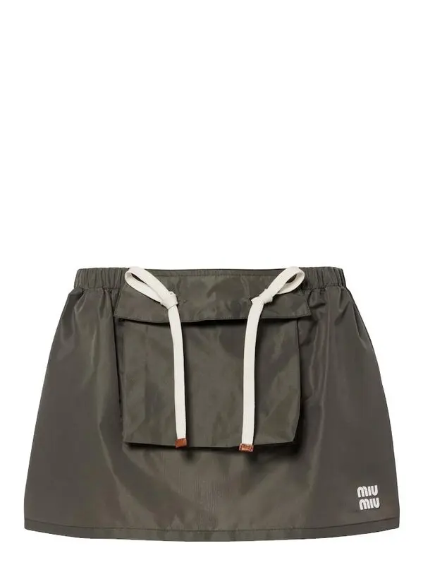 Miu Miu Technical Miniskirt - Green