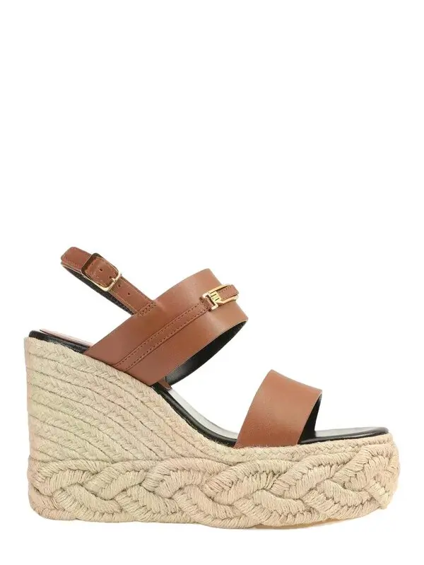 SERGIO ROSSI Gold-tone Hardware Sandals - Brown
