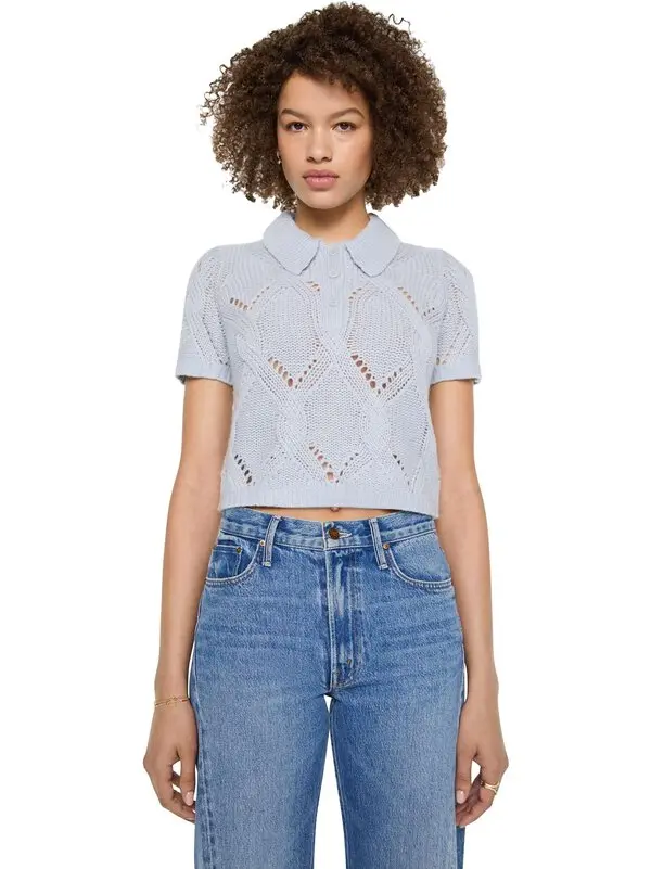 Sablyn Cadence Shrunken Polo - Blue