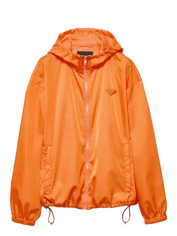 Prada Re-nylon Hooded Jacket - Orange