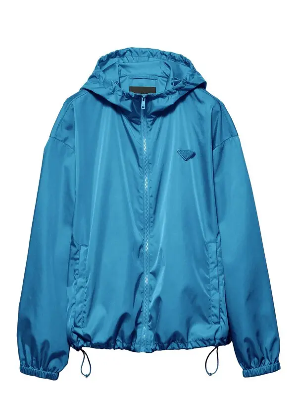 Prada Re-nylon Hooded Rain Jacket - Light Blue