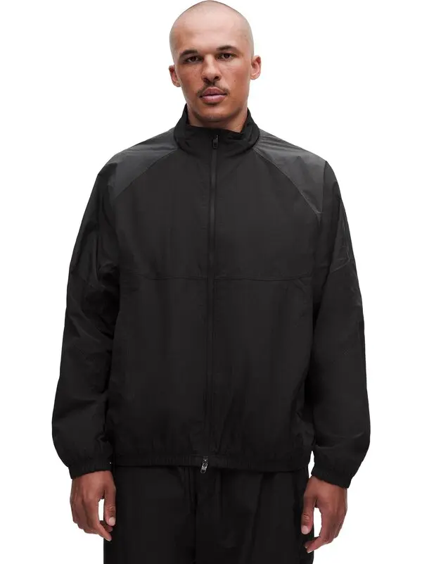 Lululemon Nylon Oversized Track Jacket - Black/graphite Grey/black
