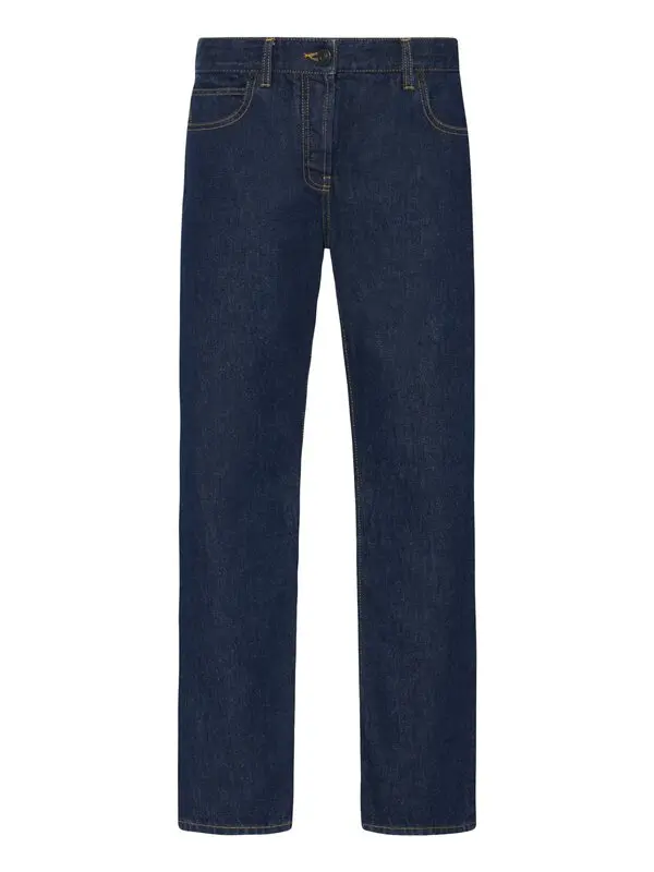 THE ROW Riáco Cropped Straight Leg Jeans - Indigo