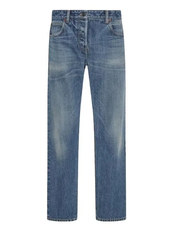 THE ROW Riáco Cropped Straight Leg Jeans - Medium Indigo