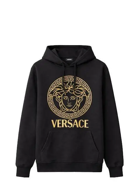 Versace Medusa Cotton Hoodie - Black