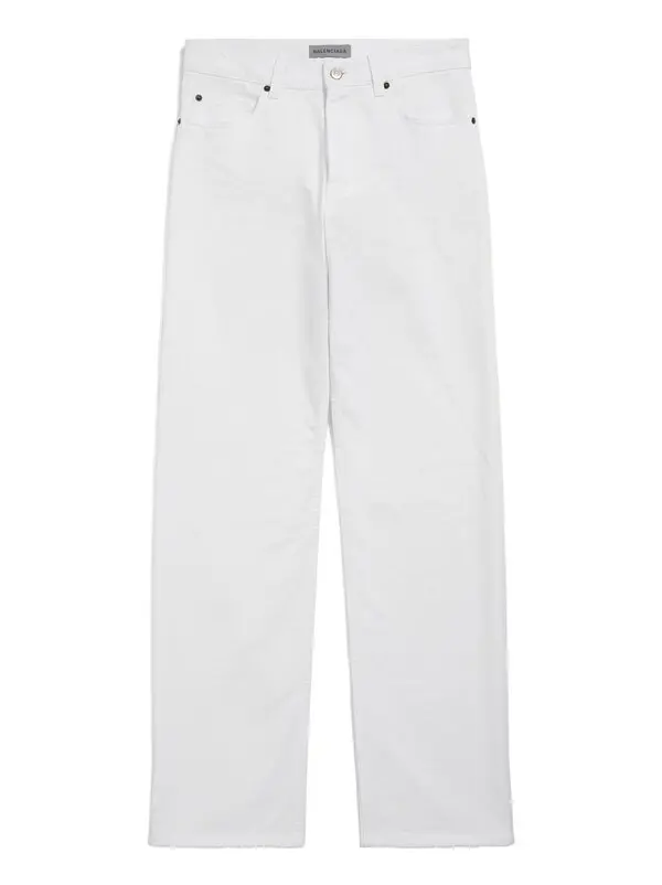 Balenciaga Slim Fit Jeans In Italian Cotton - White