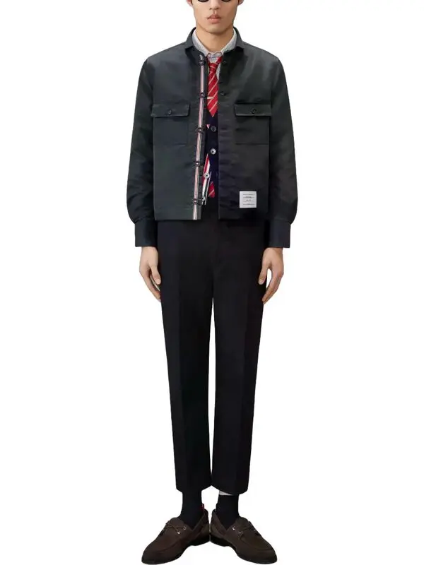 Thom Browne Tech Twill Shirt - Blue
