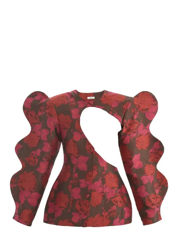 PSYCHEDELIC OVERDOSE Butterfly Brocade Jacket - Red