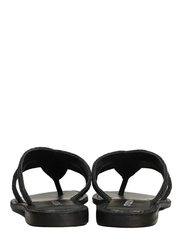 FUSION Embellished Sequin Sandals - Black