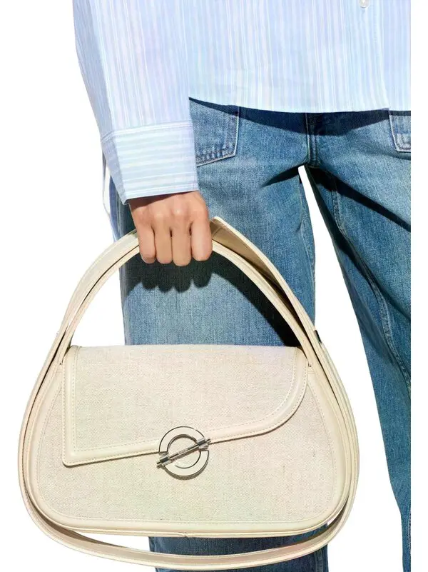 SAMSOE SAMSOE Sahero Woven-texture Ring-hardware Tote Bag - Neutrals