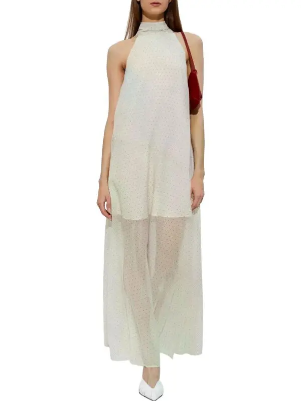 GESTUZ Halterneck Polka-dot Dress - Neutrals