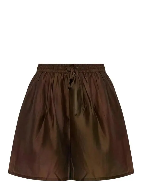 GESTUZ Siora Drawstring Waist Shorts - Brown