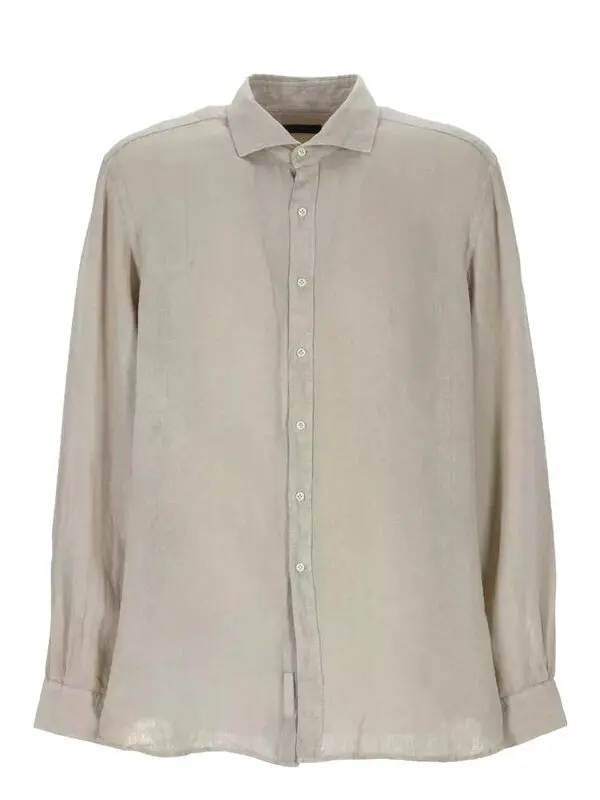 FAY Long-sleeve Spread-collar Shirt - Neutrals