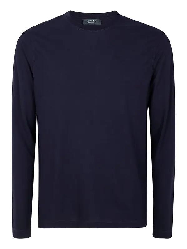ZANONE Long Sleeves Classic T-shirt - Blue