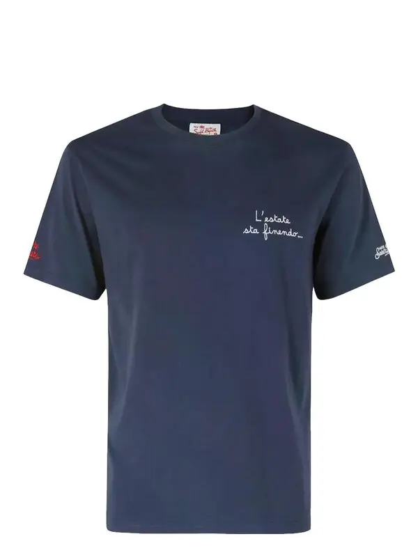 MC2 SAINT BARTH Portofino Embroidered T-shirt - Blue