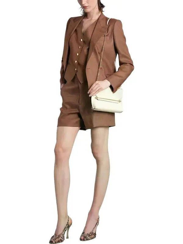 Tagliatore B-belle Tailored Shorts - Brown