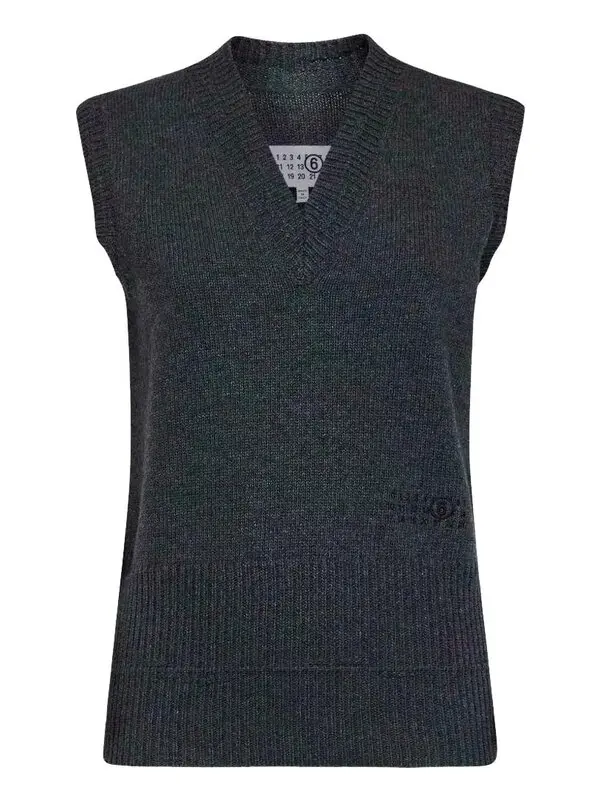 MAISON MARGIELA Sleeveless Knit Vest - Grey