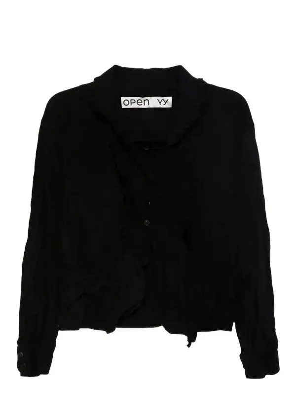 OPEN YY Crinkled Jacket - Black
