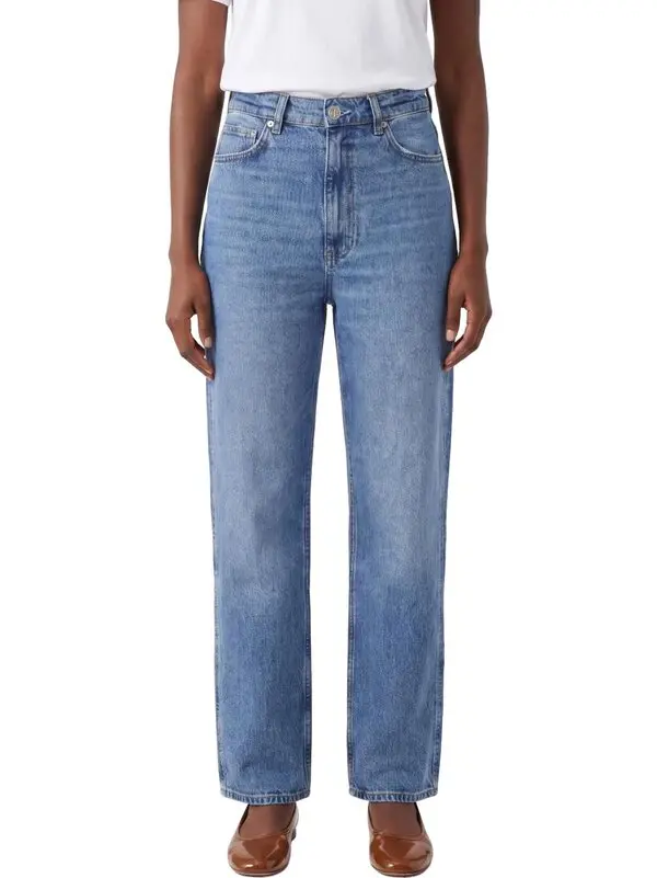 ANINE BING Straight Denim Jeans - Blue