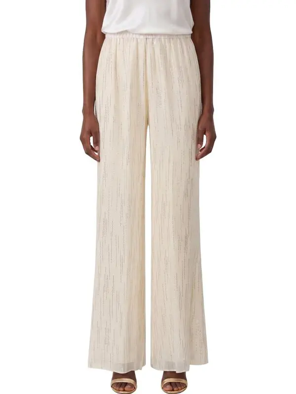 FORTE_FORTE Wide Leg Sequined Pants - White