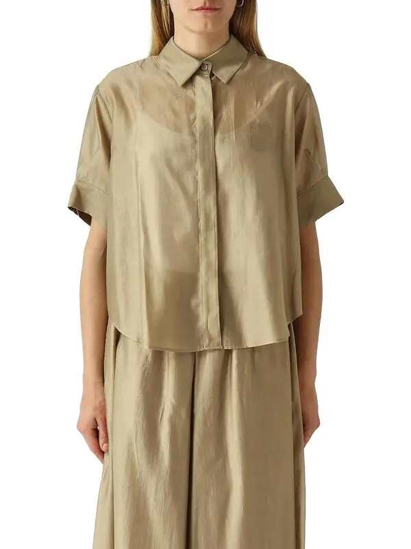 MEIMEIJ Shirt With Pointed Collar - Rope