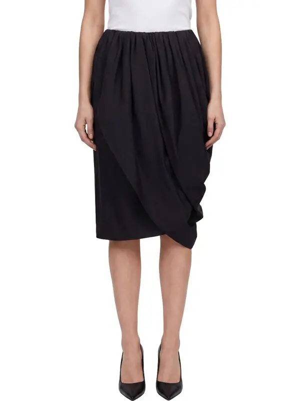 Chloé Cotton Draped Mini Skirt - Black