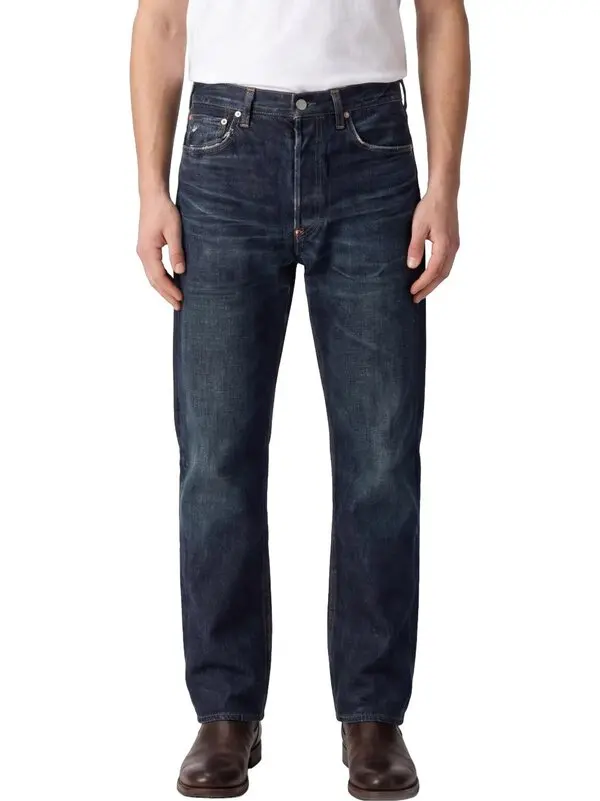 JUNYA WATANABE X LEVI'S Straight Fit Linen And Cotton Blend Denim Jeans - Blue
