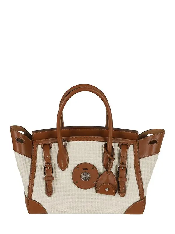 Ralph Lauren Leather Trimmed Handbag - Blue