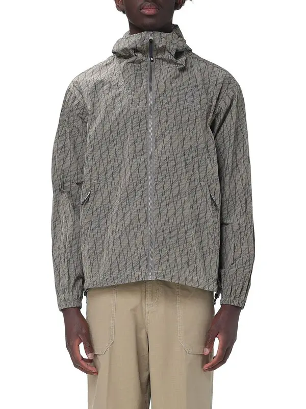 MURPHY&NYE Ripstop Nylon Windbreaker Jacket With Abstract Print And Hood - Grey