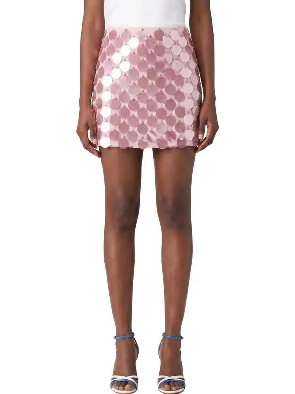 DES_PHEMMES Sequin Embellished Skirt - Pink