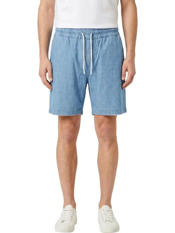 Portuguese Flannel Drawstring Shorts - Gnawed Blue