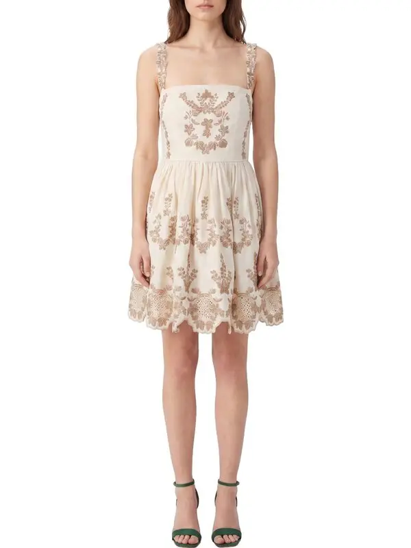 Agua Bendita Embroidered Dress - White