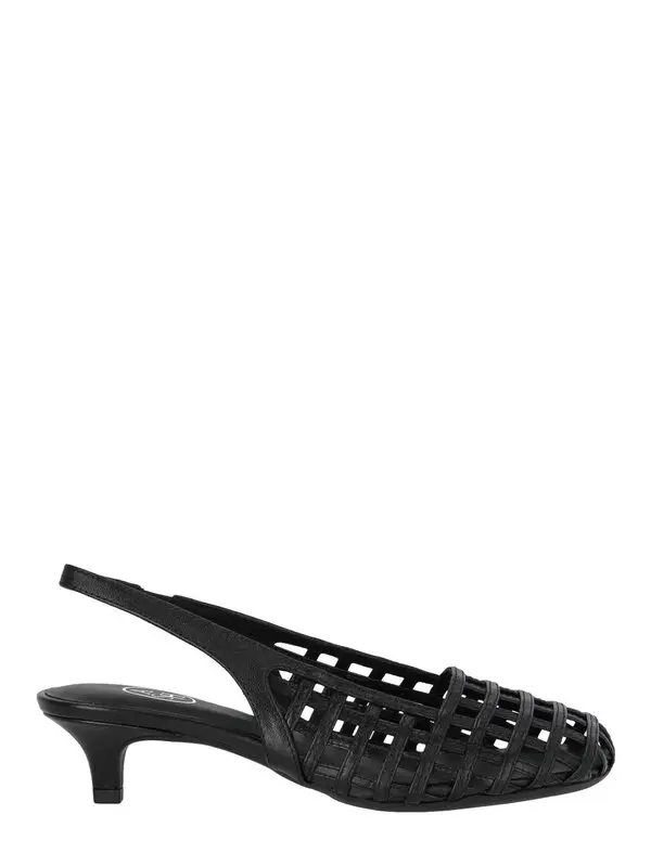 Ash Enji Slingback Kitten Heel Pumps - Black