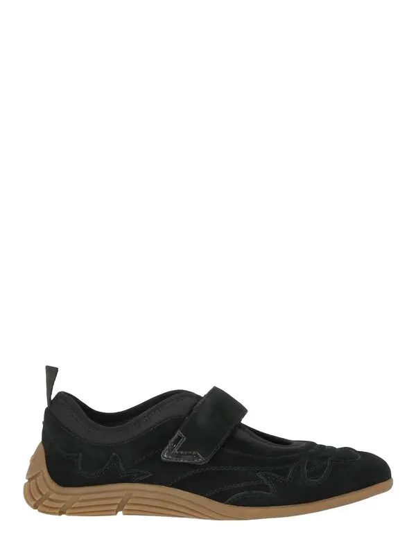 Ash Magda Suede Sneakers With Embroidered Detail - Black