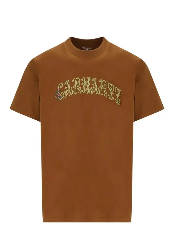 Carhartt Work In Progress Monogram" Graphic T-shirt - Brown