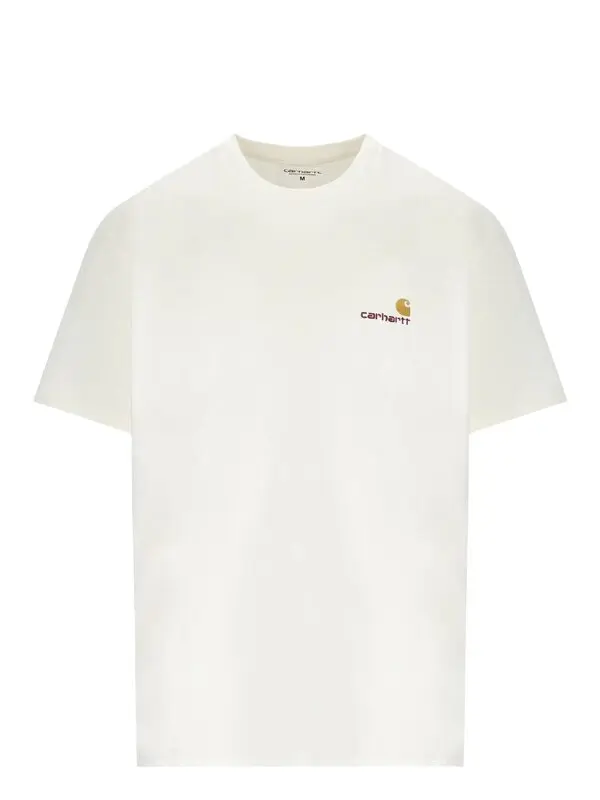 Carhartt Work In Progress Short Sleeve American Script T-shirt - White