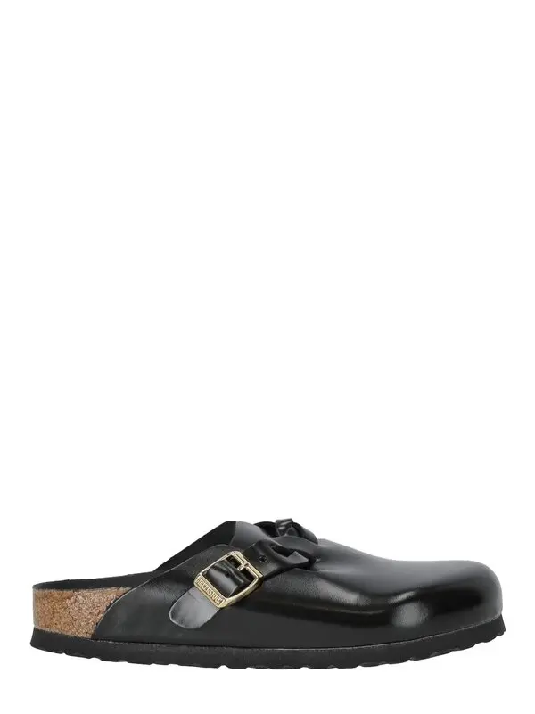 BIRKENSTOCK Boston Braided Clog With Gold Buckle - Black