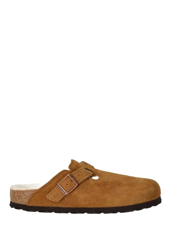 BIRKENSTOCK Boston Shearling Mink Clogs - Brown