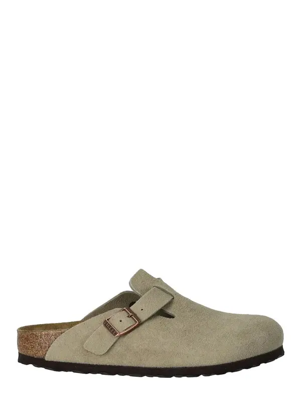 BIRKENSTOCK Boston Suede Clogs - Beige