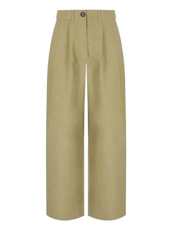 Essentiel Antwerp Pleated Wide-leg Trousers - Beige