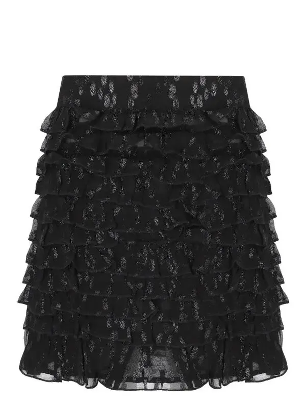 Essentiel Antwerp Indianapolis Ruffled Mini Skirt - Black