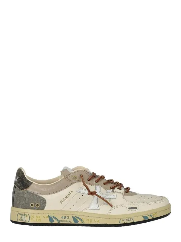 Premiata Bsktclay 8163 Leather Sneakers - White