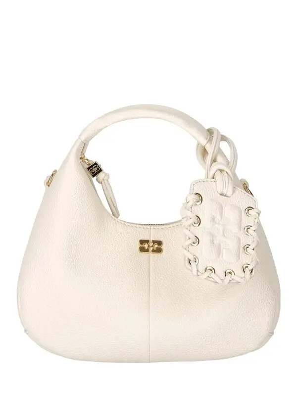 GANNI Egret Mini Hobo Handbag - White